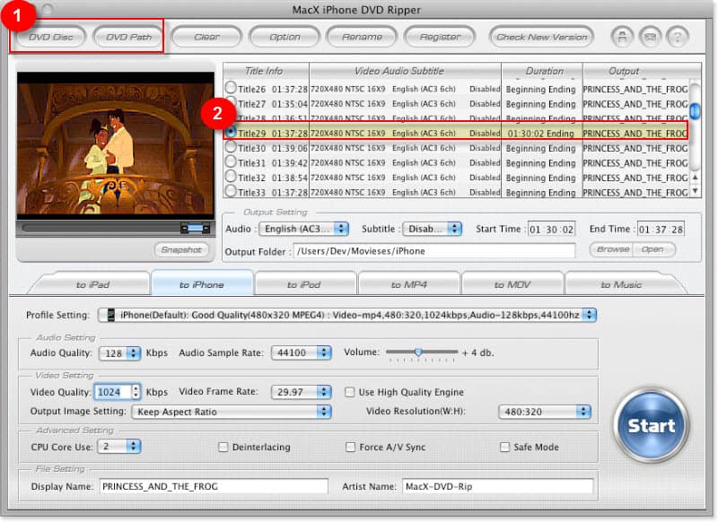 User Guide of MacX iPhone DVD Ripper – How to Rip DVD to iPhone, iPod ...