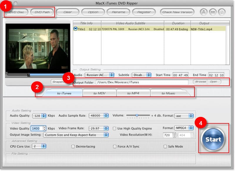 User Guide of MacX iTunes DVD Ripper-Rip DVD to iTunes Video on Mac