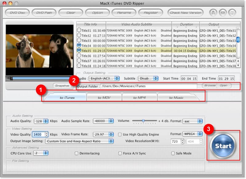 User Guide of MacX iTunes DVD Ripper-Rip DVD to iTunes Video on Mac